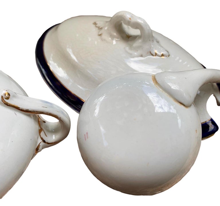 Vintage Booths Silicone China Oval Sauce Tureen With Underplate and ...