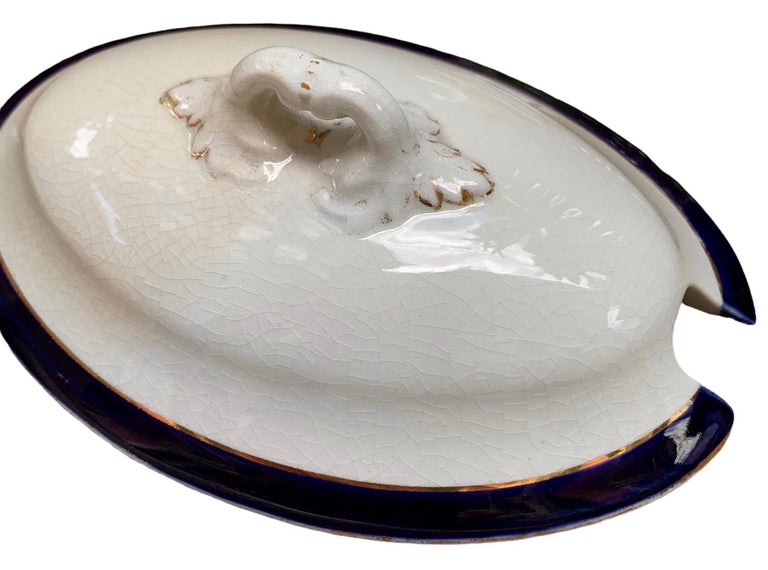Vintage Booths Silicone China Oval Sauce Tureen With Underplate and ...
