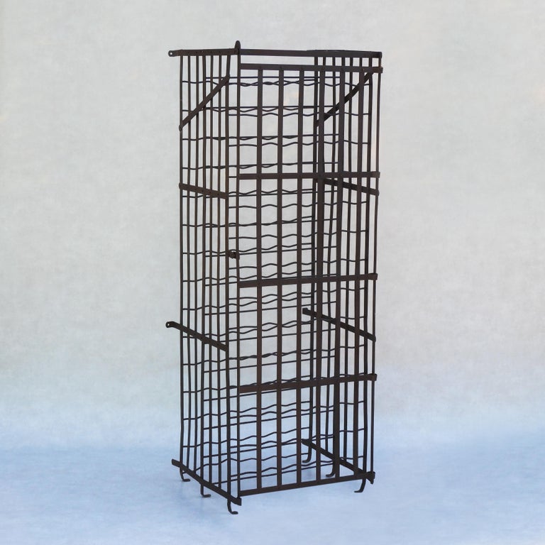 Vintage Bordeaux Iron Wine Cage 150-Bottle Capacity C1920 France at 1stDibs