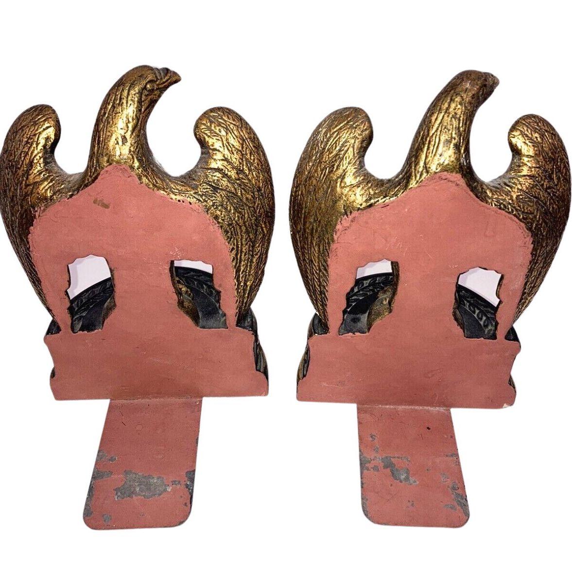 Vintage Borghese Eagle Bookends with Black Base at 1stDibs