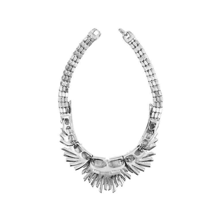 Vintage Boucher Pave and Baguette Layered Necklace Circa 1960s For Sale ...