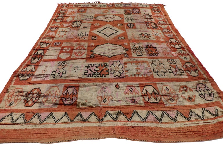 Vintage Boujad Moroccan Rug by Berber Tribes of Morocco For Sale at 1stDibs
