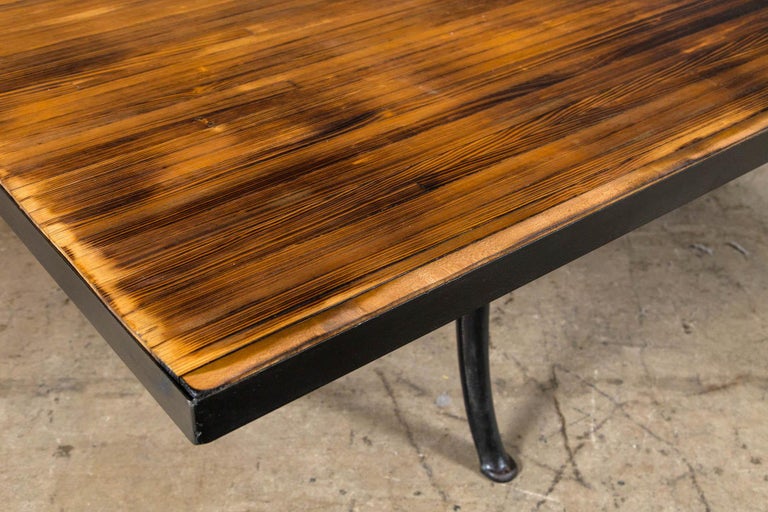 Vintage Bowling Alley Top Table on Industrial Legs For Sale at 1stDibs ...