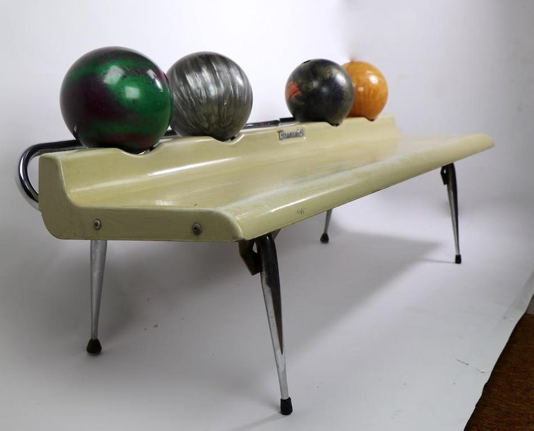 Vintage Bowling Ball Bench by Brunswick at 1stDibs