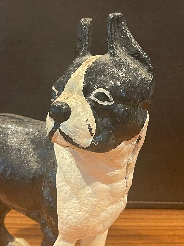 Vintage Boxer Dog Cast Iron Doorstop For Sale at 1stDibs