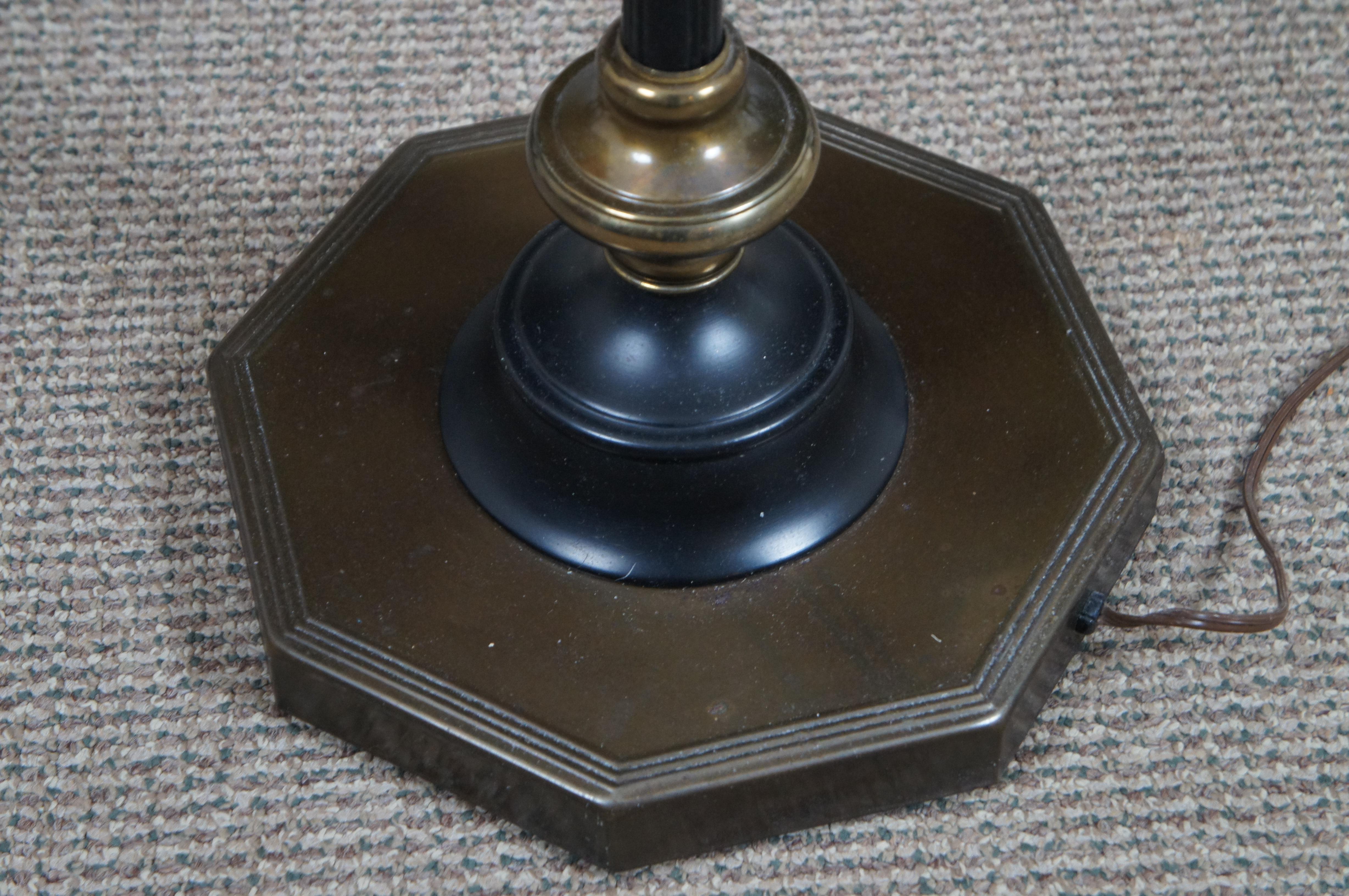 Vintage Brass 3 Light French Horn Library Candelabra Bouillotte Floor ...