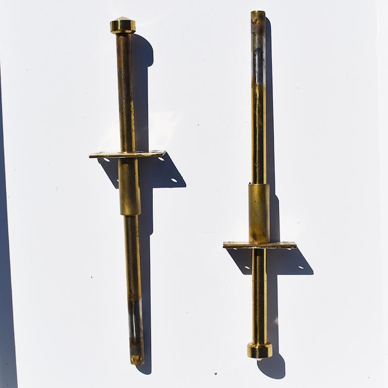 Vintage Brass Adjustable Pull Out Closet Wardrobe Rods, circa 1970s at ...