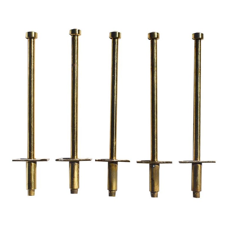 Vintage Brass Adjustable Pull Out Closet Wardrobe Rods, circa 1970s at ...