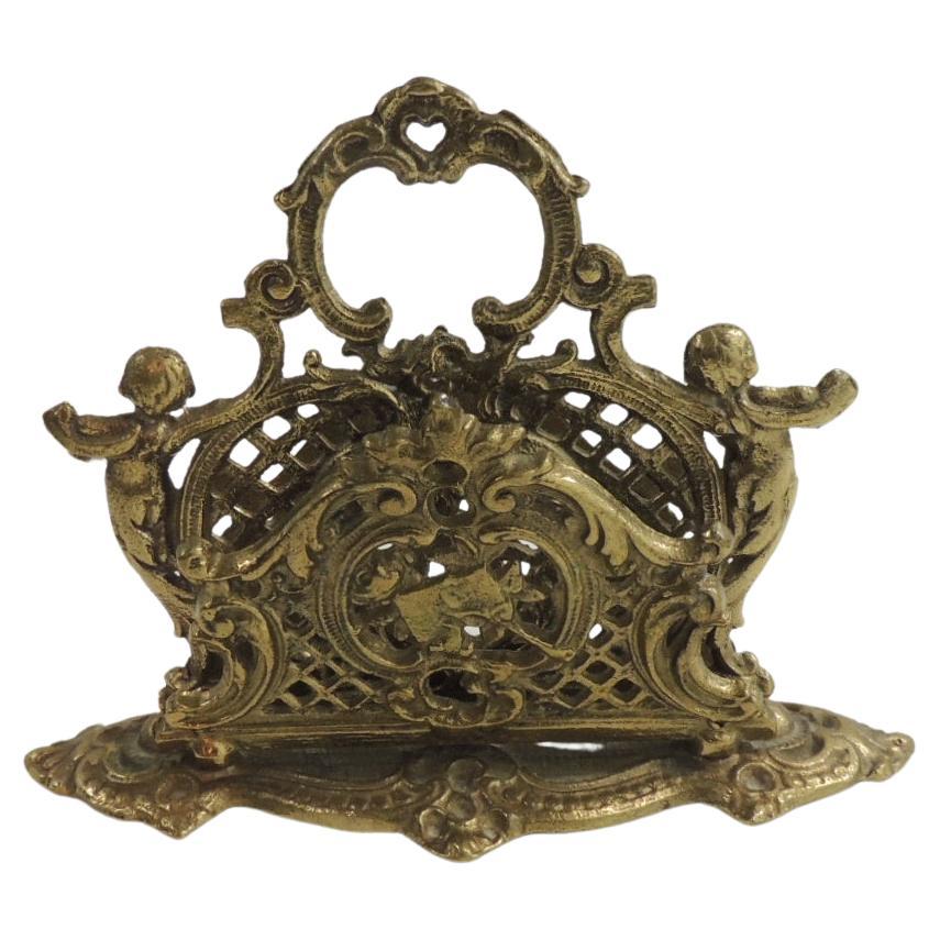 Cast Brass Letter Rack or Holder at 1stDibs