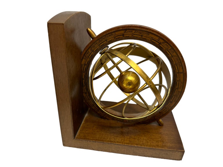 Vintage Brass and Copper Armillary Sphere Bookends, Austria, 1960s For ...