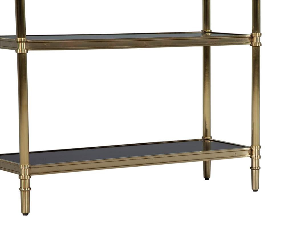 Vintage Brass Etagere with Black Lacquer Shelves at 1stDibs | brass ...