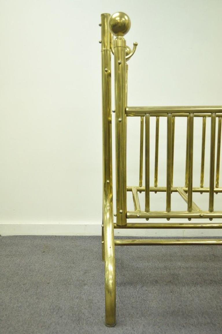 Vintage Brass Infant Cradle Rocking Crib Victorian Corsican Cygnet ...