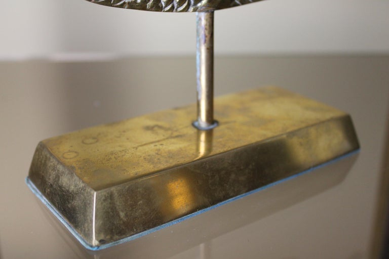 Vintage Brass Mounted Fish Sculpture, 1970s at 1stDibs