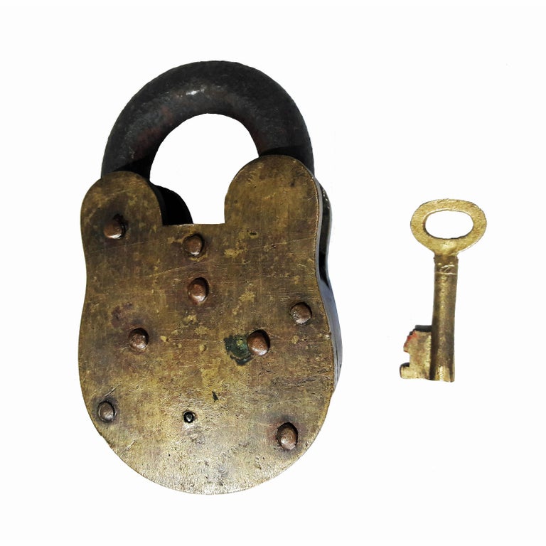 Vintage Brass Padlock, Early 20th Century at 1stDibs