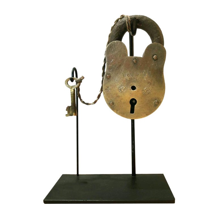 Vintage Brass Padlock, Early 20th Century at 1stDibs