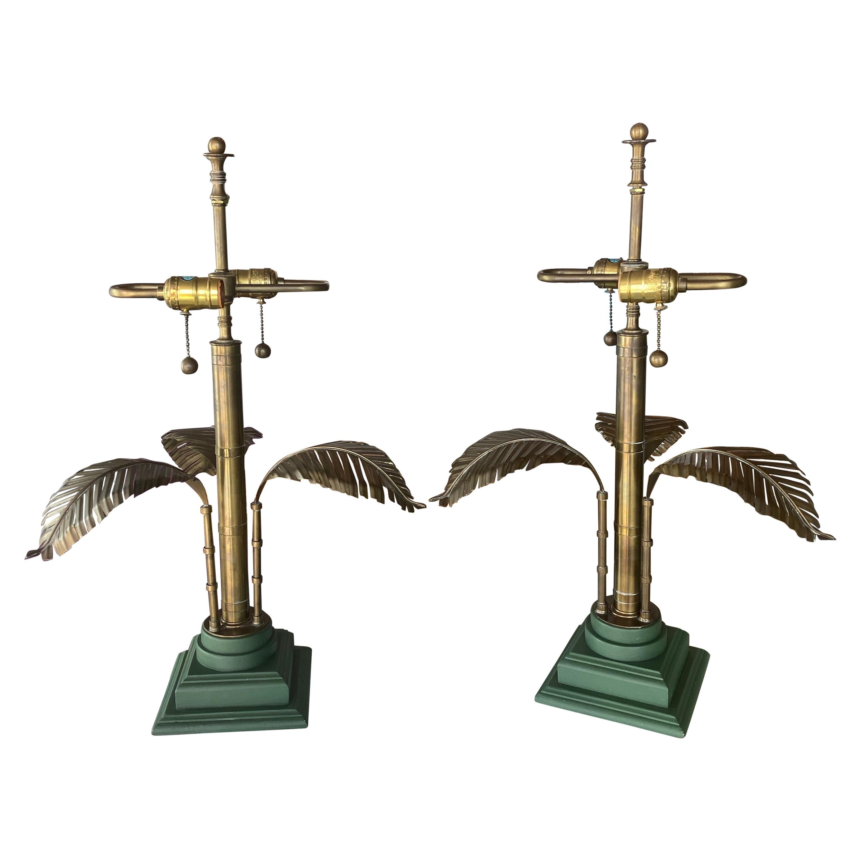 Brass Palm Tree Table Lamp at 1stDibs