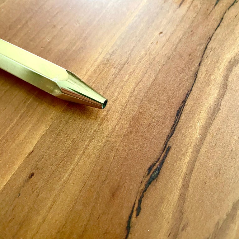 Vintage Brass Pen, Phone Dialer, Paper Weight Attributed to Carl Aubock ...