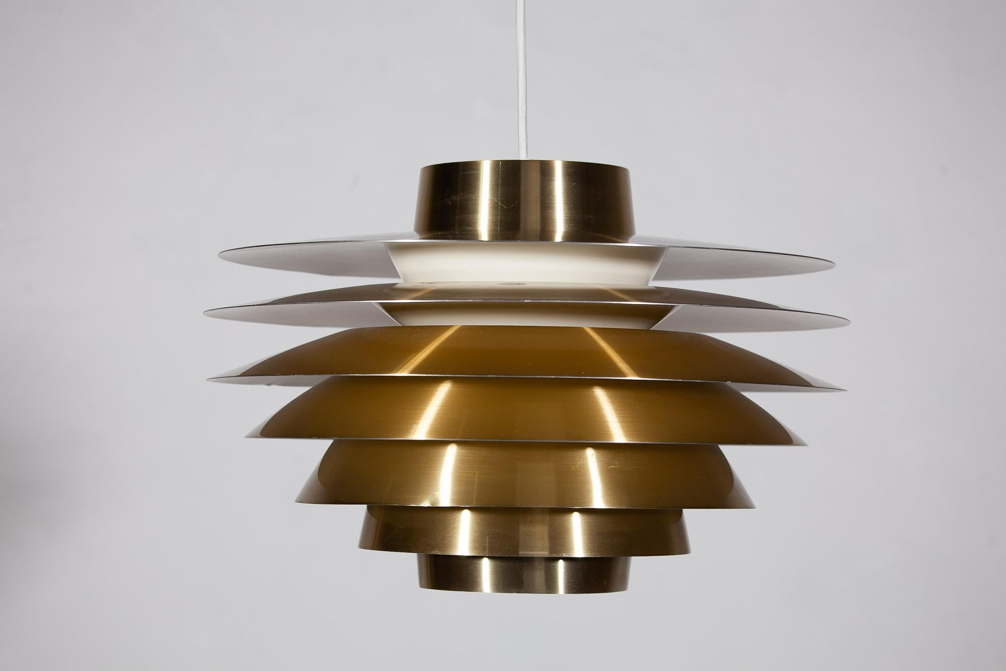 Vintage Brass Pendant Lamp by Svend Middelboe Model "Verona" for ...