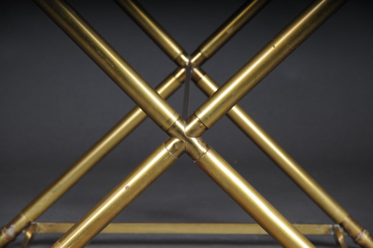 Vintage Brass Serving Table / Butler Tray Criss Cross at 1stDibs