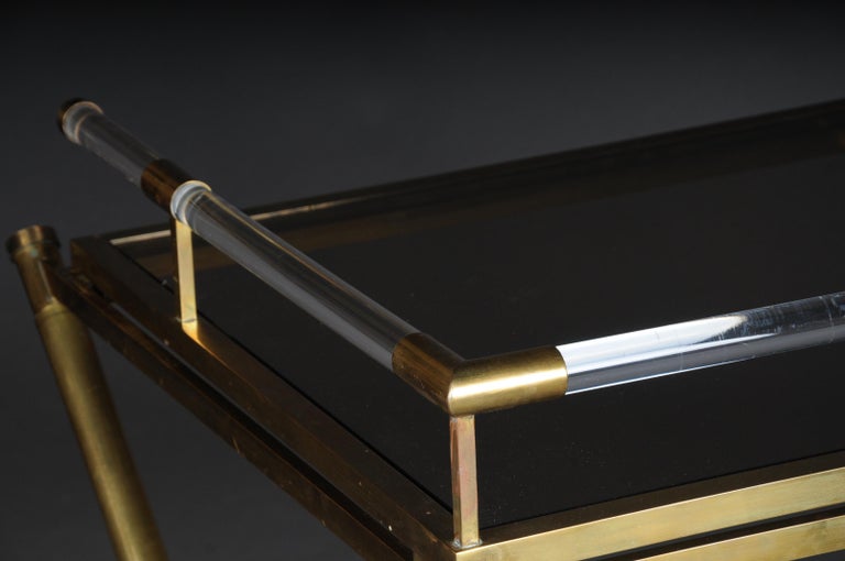 Vintage Brass Serving Table / Butler Tray Criss Cross at 1stDibs