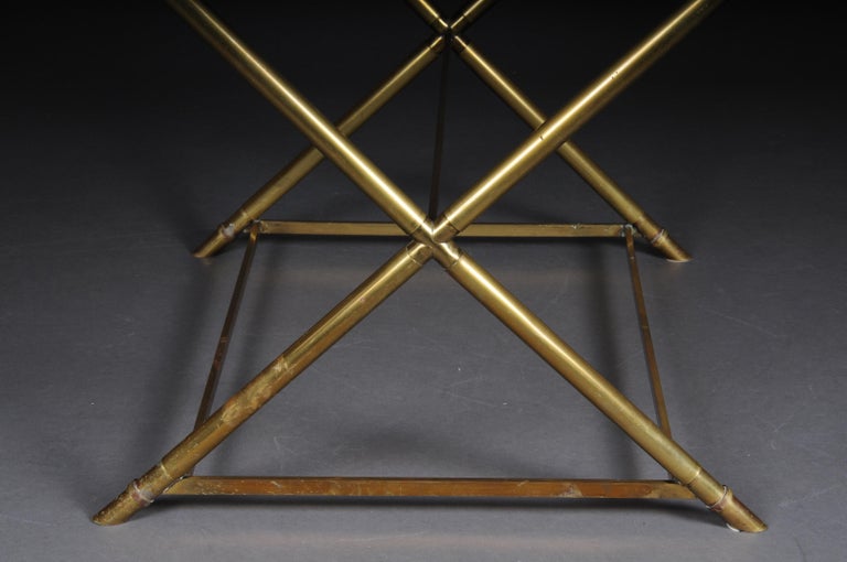 Vintage Brass Serving Table / Butler Tray Criss Cross at 1stDibs