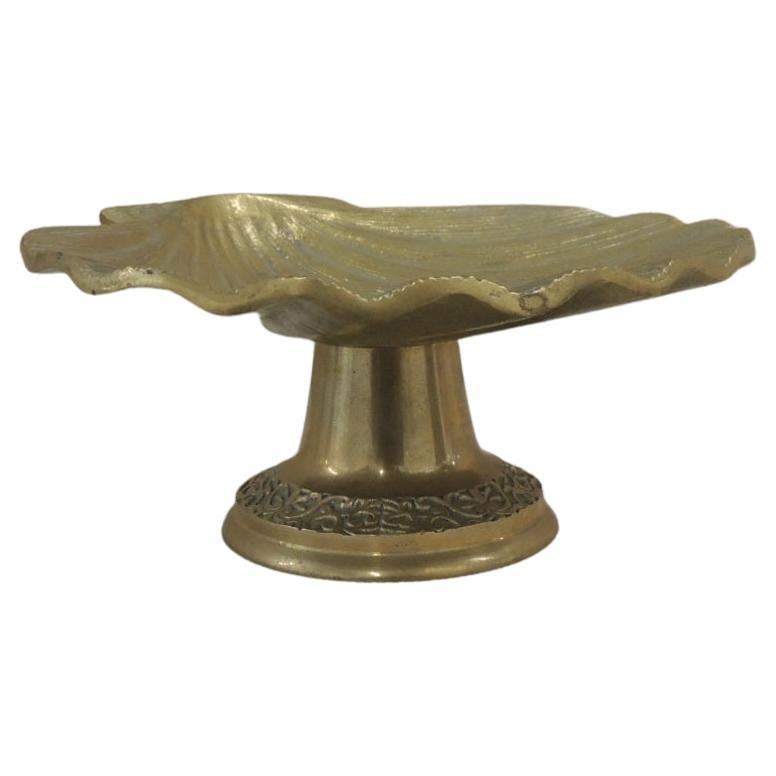Vintage Brass Shell Shape Soup Dish For Sale at 1stDibs