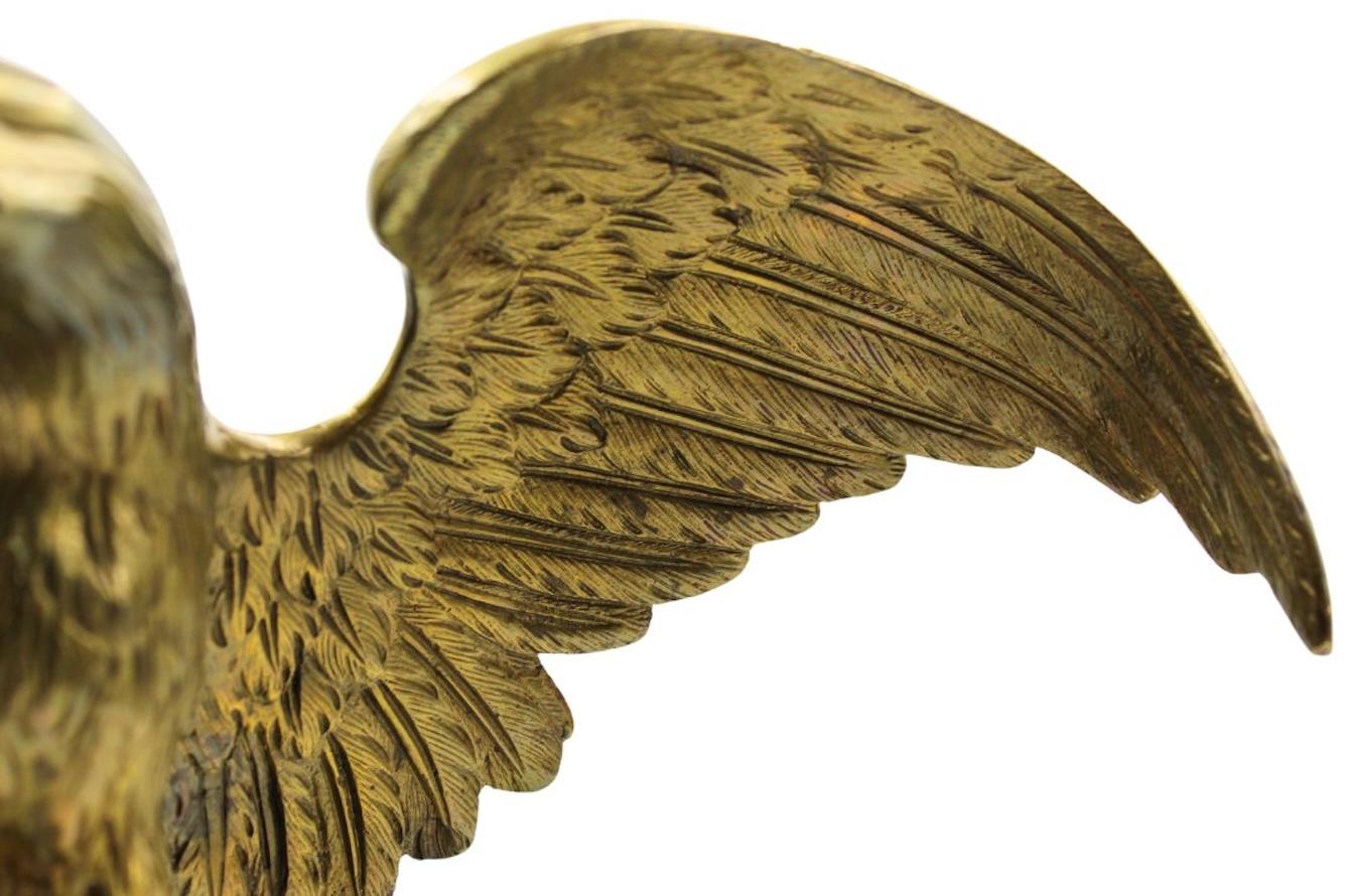 Vintage Brass Spreadwing Eagle, Late 19th Century For Sale at 1stDibs