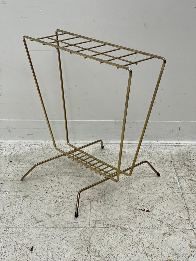 Vintage Brass Stand For Sale at 1stDibs