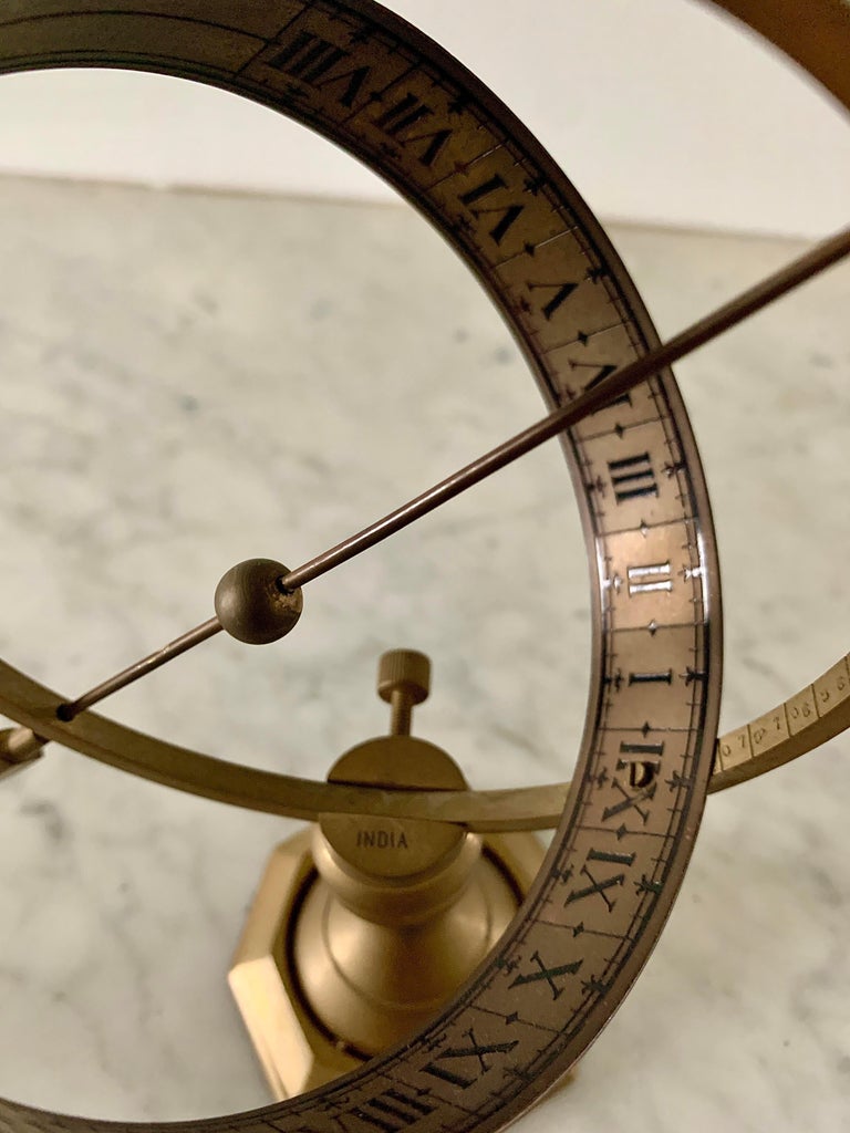 Vintage Brass Zodiac Armillary For Sale at 1stDibs