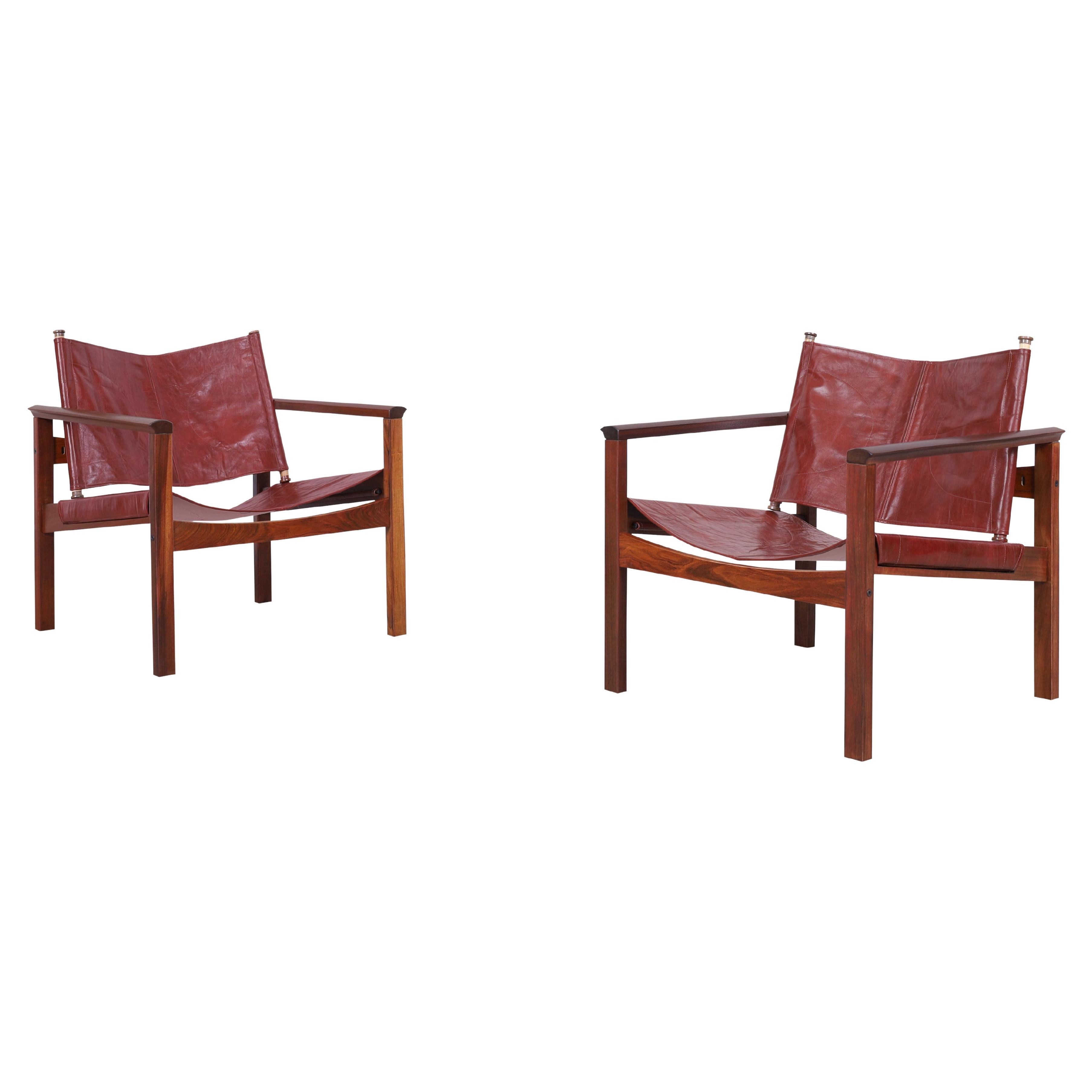 Pair of Safari Armchairs by Michel Arnoult, 1960s at 1stDibs