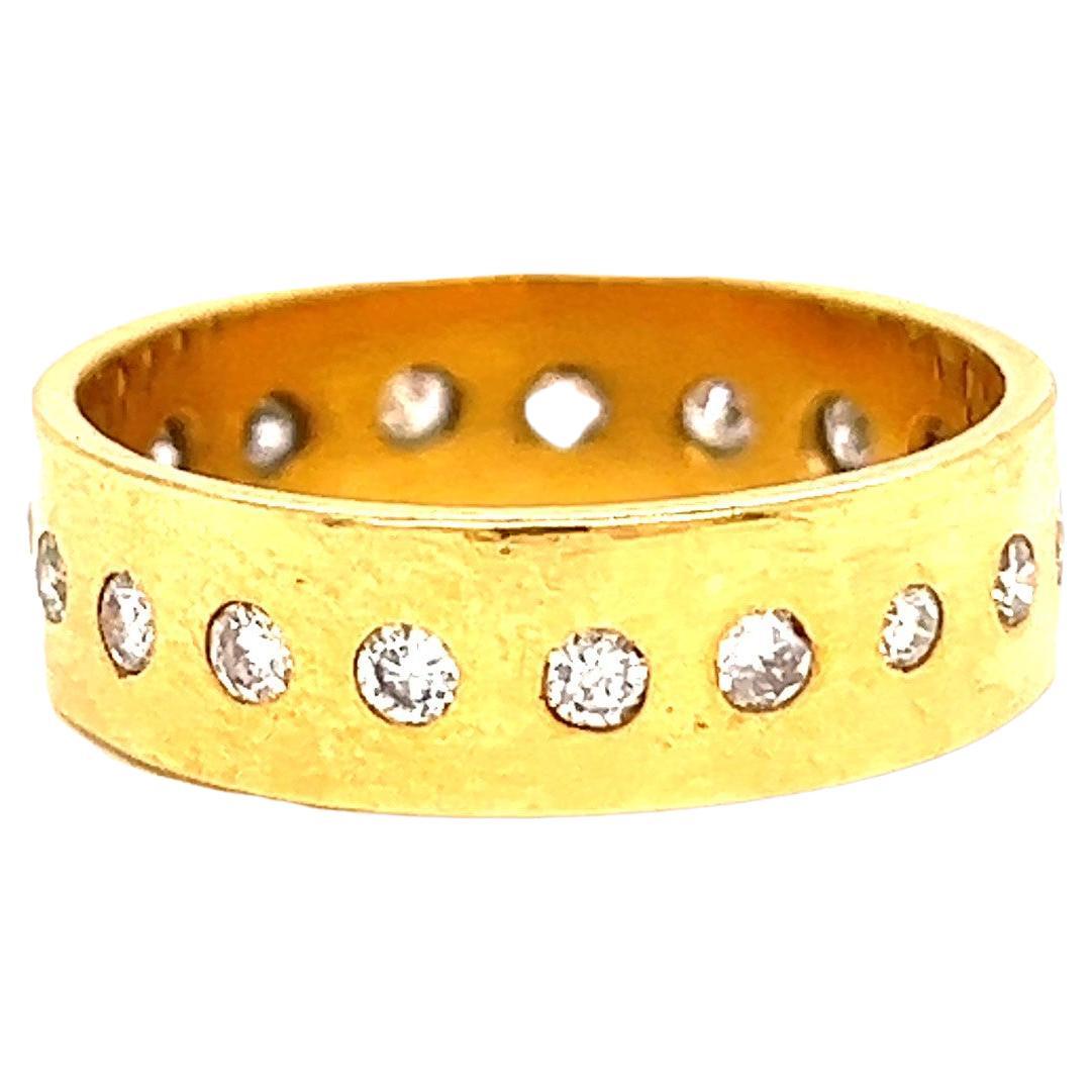 Seven Diamond Gold Ring For Sale at 1stDibs