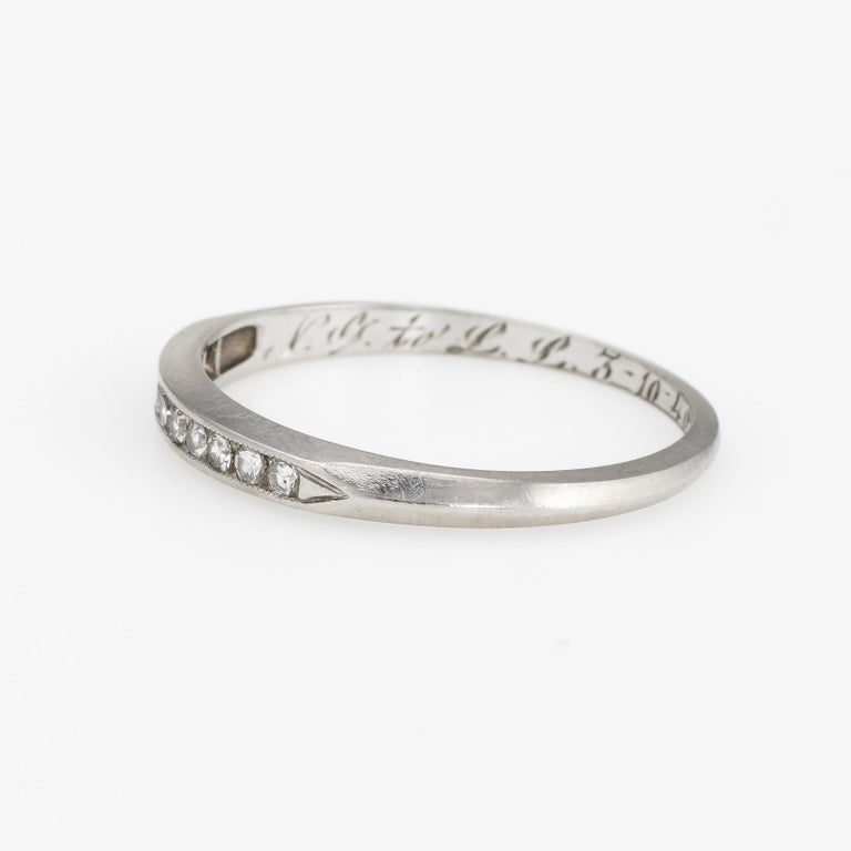 Vintage Bristol Diamond Wedding Band Platinum Estate Fine Jewelry at ...