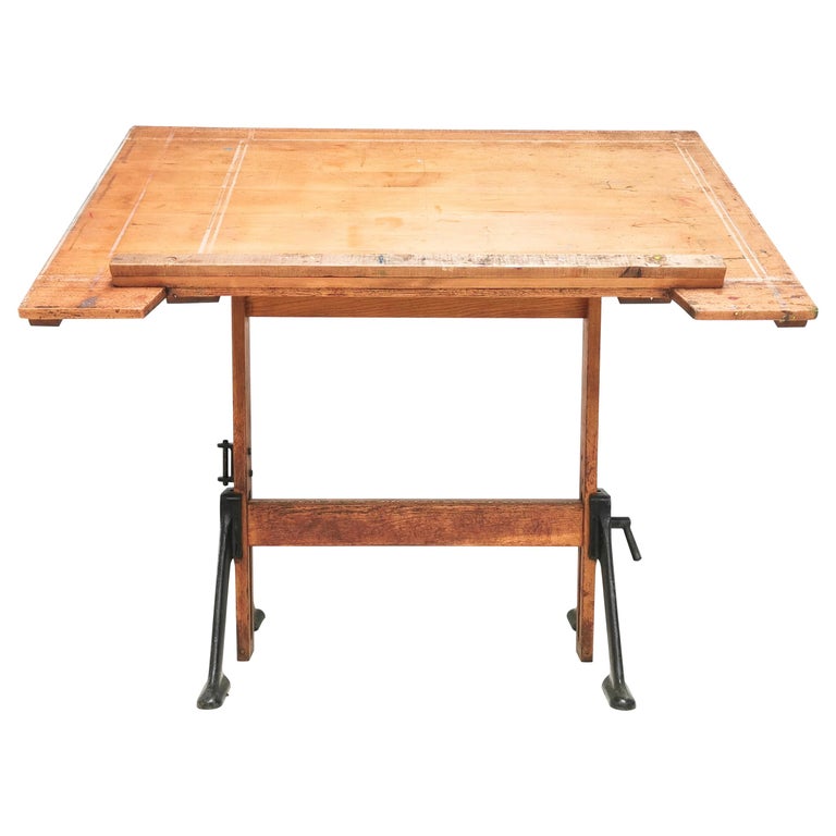 Vintage British Made Admel Architect Draughtsmans Desk Map Table at 1stDibs