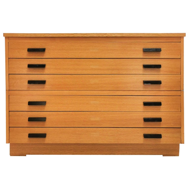 Vintage British Made Plan Chest of Drawers Artists Architects Map Table ...