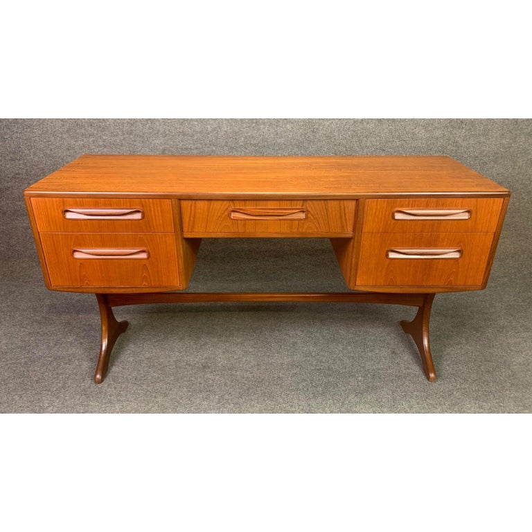 Vintage British Mid-Century Modern Teak Desk Work Table by G Plan at ...