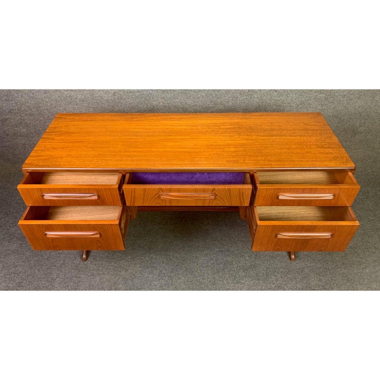 Vintage British Mid-Century Modern Teak Desk Work Table by G Plan at ...