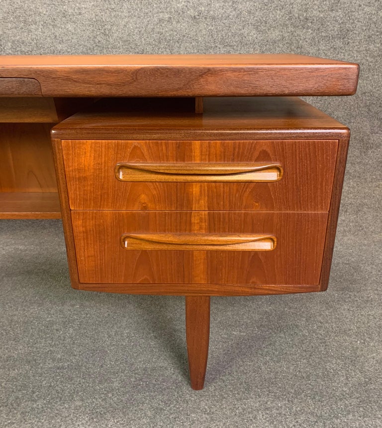 Vintage British Mid-Century Modern Teak "Fresco" Work Table Desk by G ...