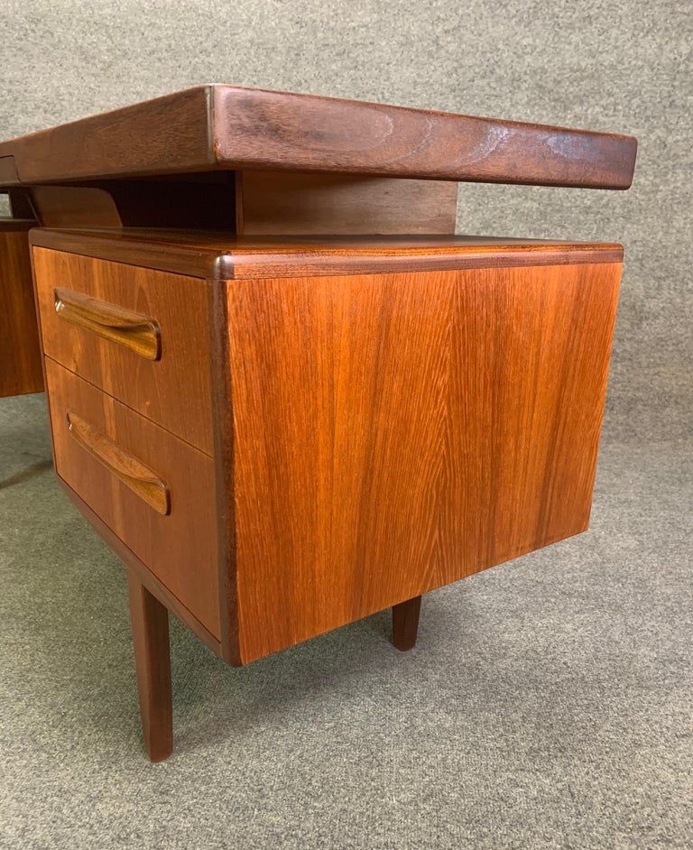 Vintage British Mid-Century Modern Teak "Fresco" Work Table Desk by G ...