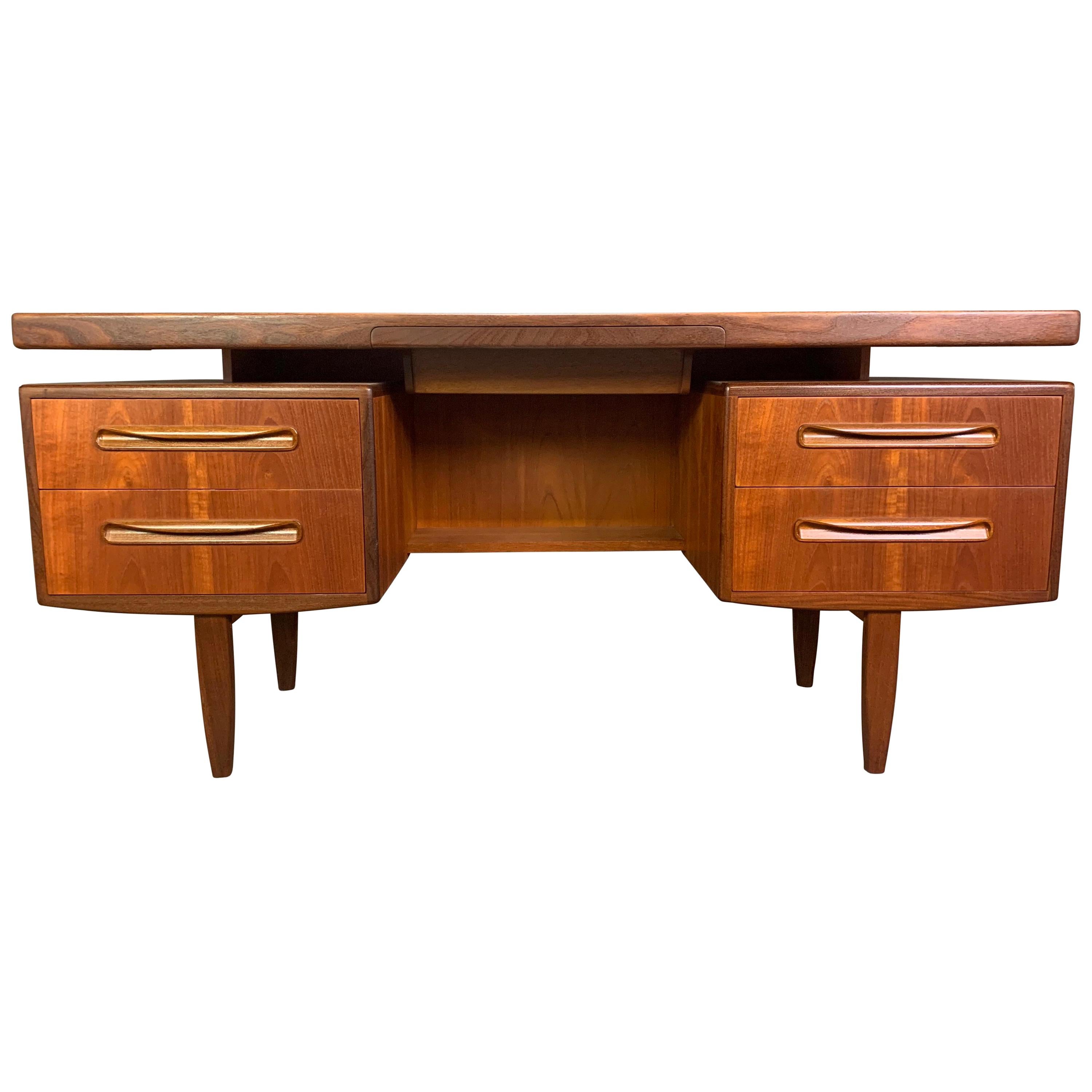 Vintage British Mid-Century Modern Teak "Fresco" Work Table Desk by G ...