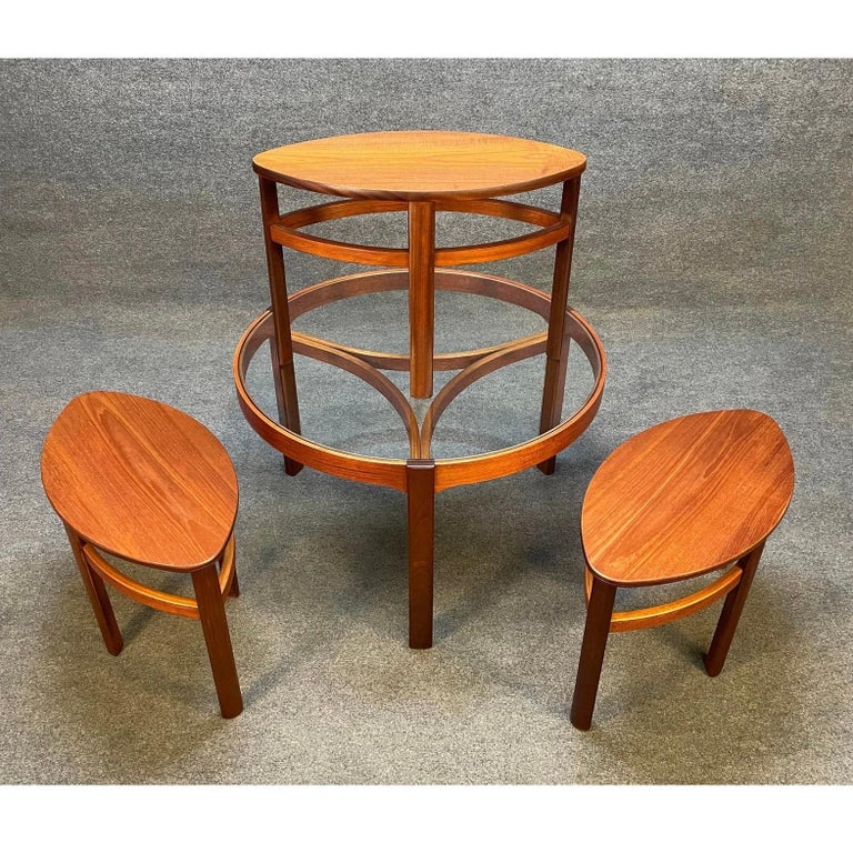 Vintage British Mid-Century Modern "Trinity" Coffee and Nesting Tables ...