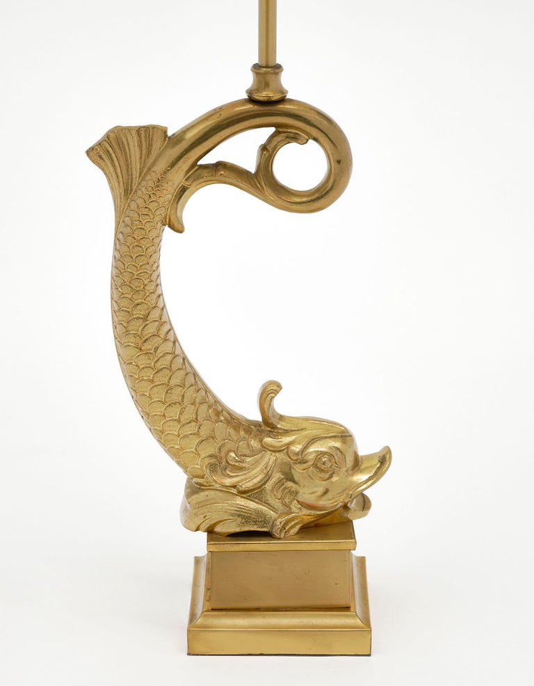 Vintage Bronze Dolphin Lamp by Maison Charles at 1stDibs | vintage ...