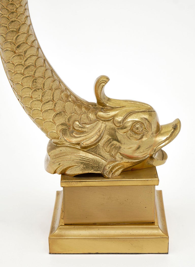 Vintage Bronze Dolphin Lamp by Maison Charles at 1stDibs | vintage ...