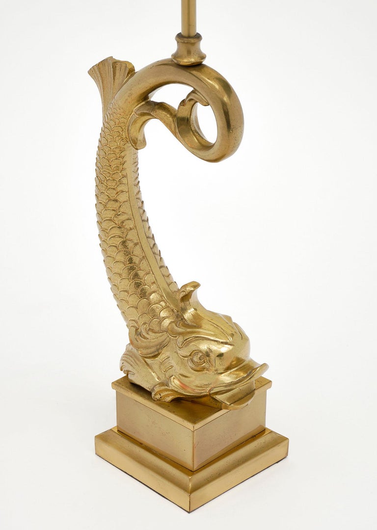 Vintage Bronze Dolphin Lamp by Maison Charles at 1stDibs | vintage ...