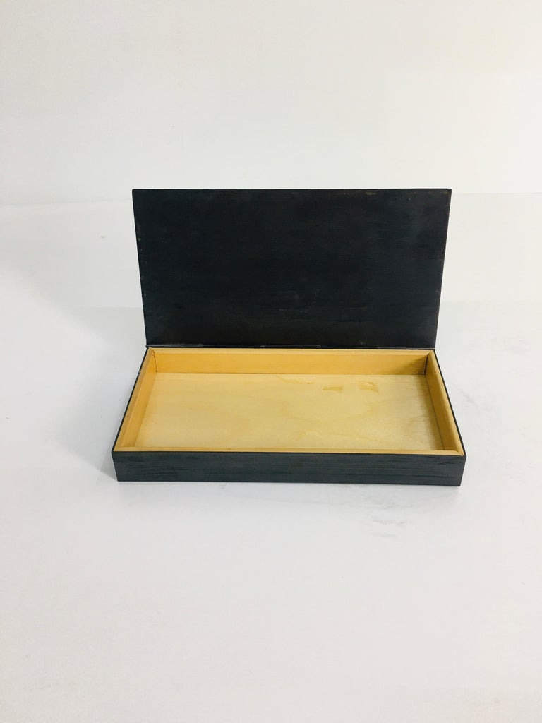 Vintage Bronze Gift Box with Figural Decoration on Top from the 1970s ...