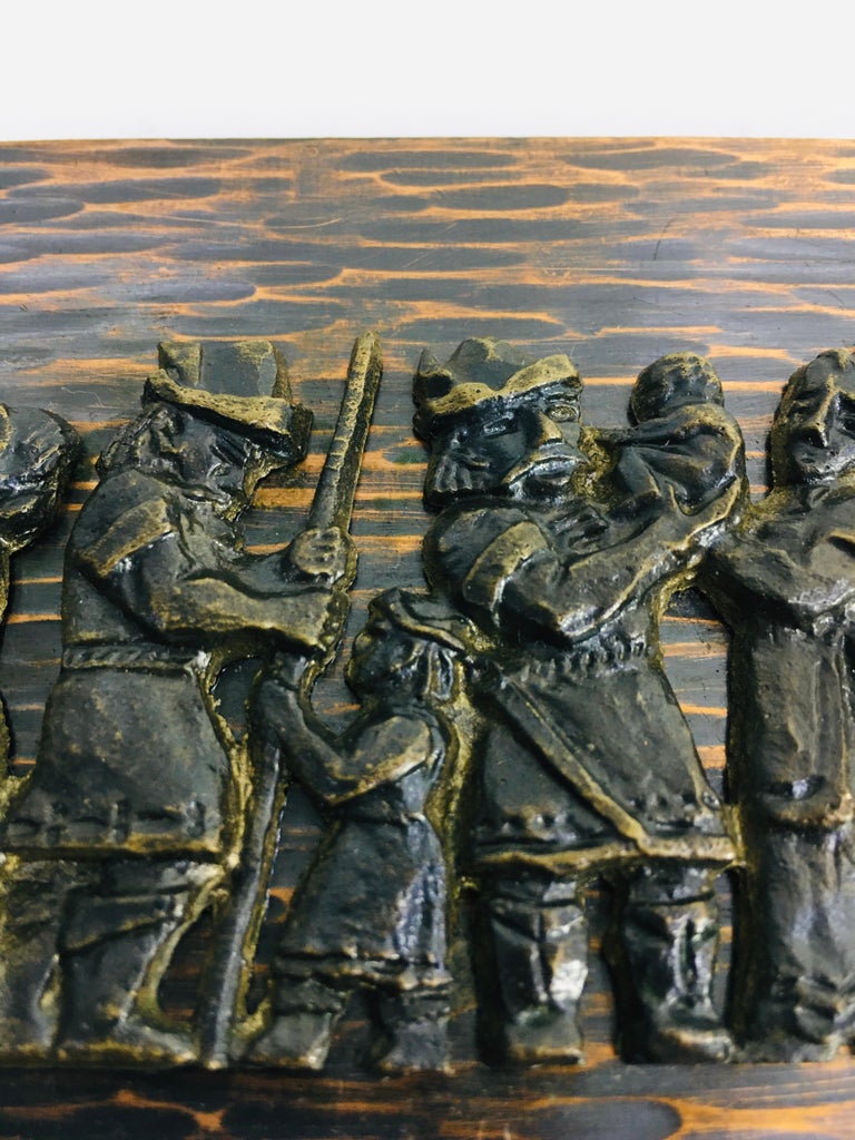 Vintage Bronze Gift Box with Figural Decoration on Top from the 1970s ...