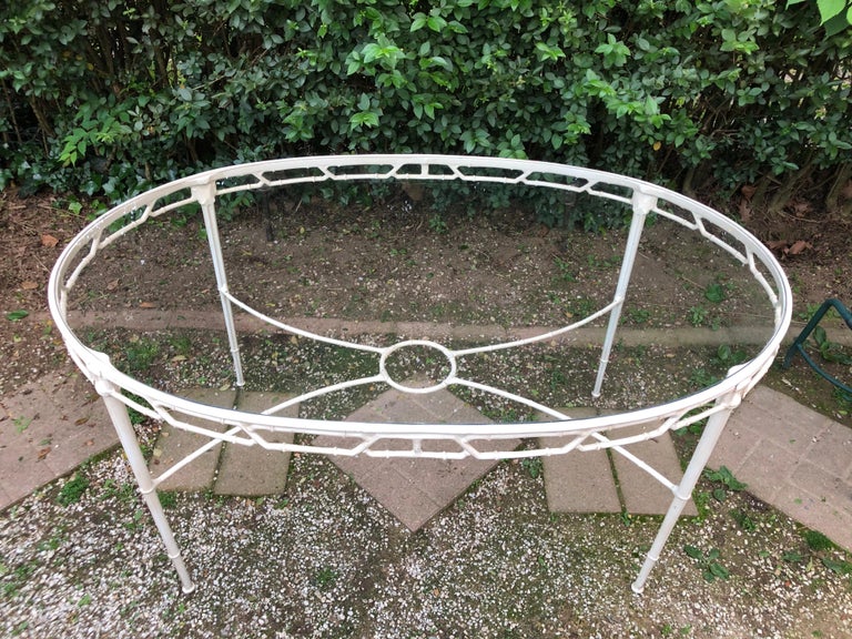 Vintage Brown Jordan “Calcutta” Faux-Bamboo Dining Table by Hall ...