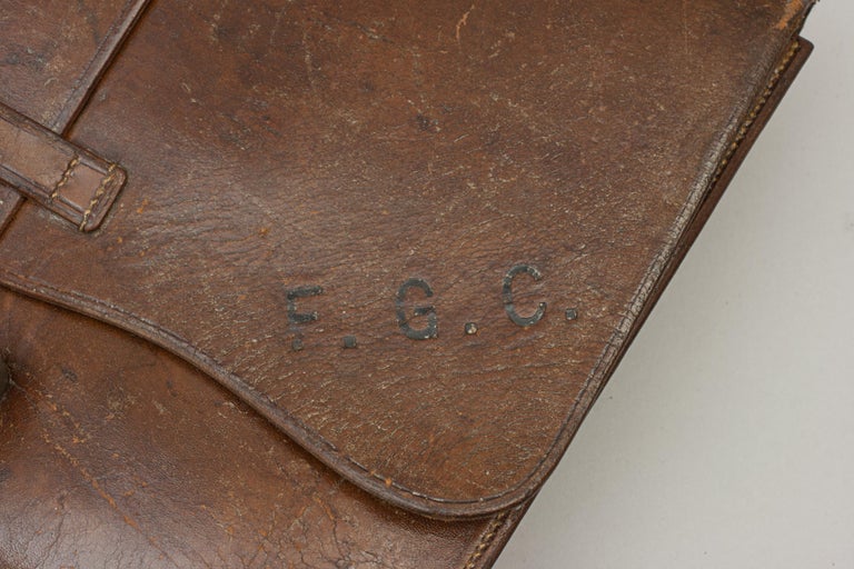 Vintage Brown Leather Expandable Briefcase, Document Case at 1stDibs ...