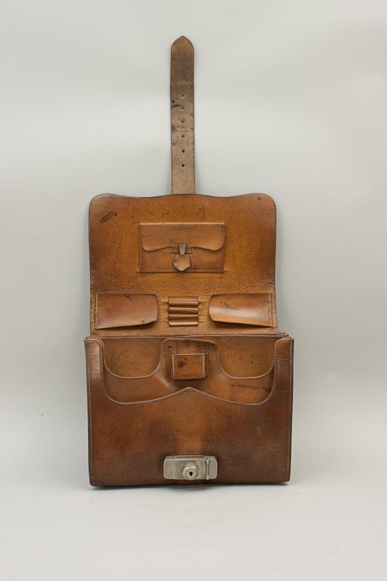 Vintage Brown Leather Expandable Briefcase, Document Case at 1stDibs ...