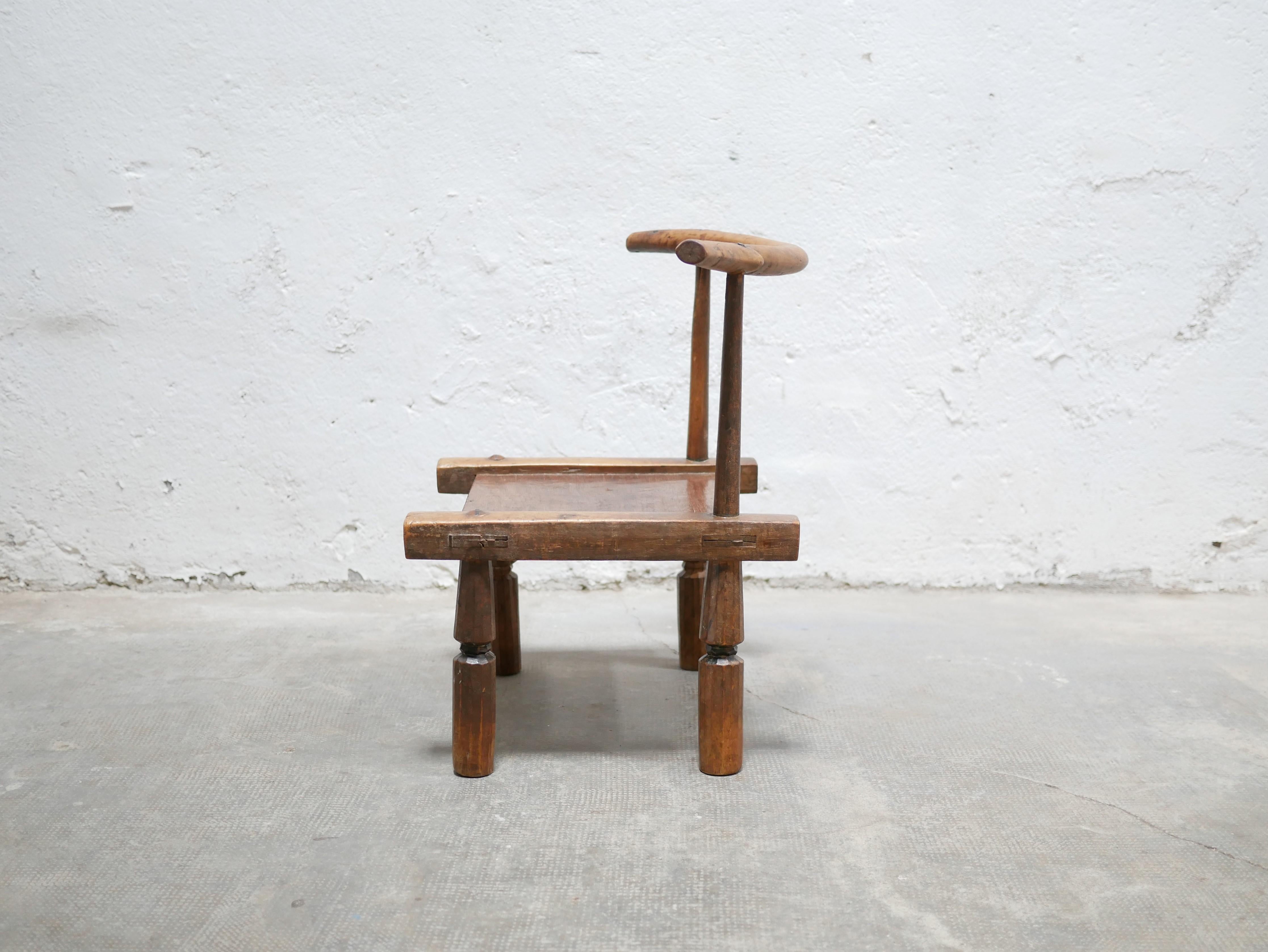 Vintage brutalist african chair For Sale at 1stDibs