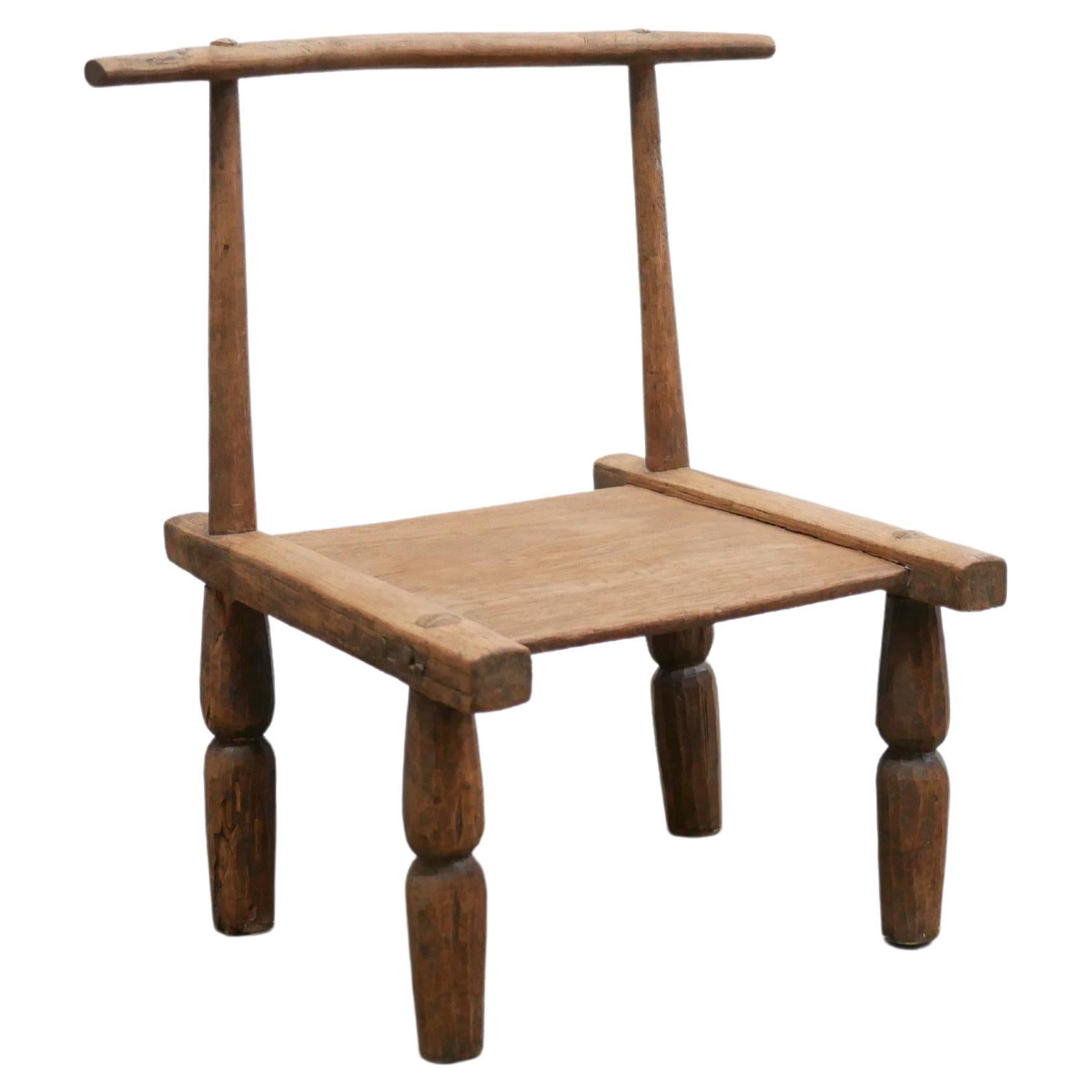Vintage Brutalist African Chair For Sale at 1stDibs
